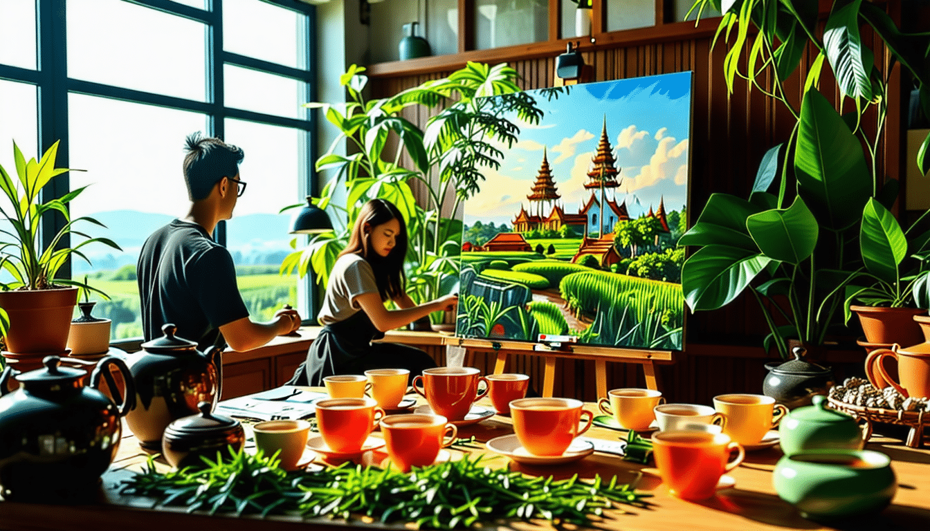 De la tasse à la toile : L'art de la passion pour les thés thaïlandais